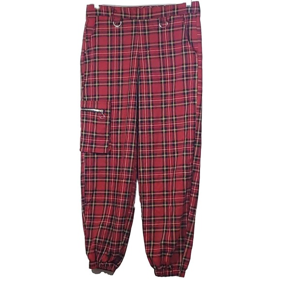 Hot Topic | Pants & Jumpsuits | Hot Topic Size 9 Red Plaid Tartan ...